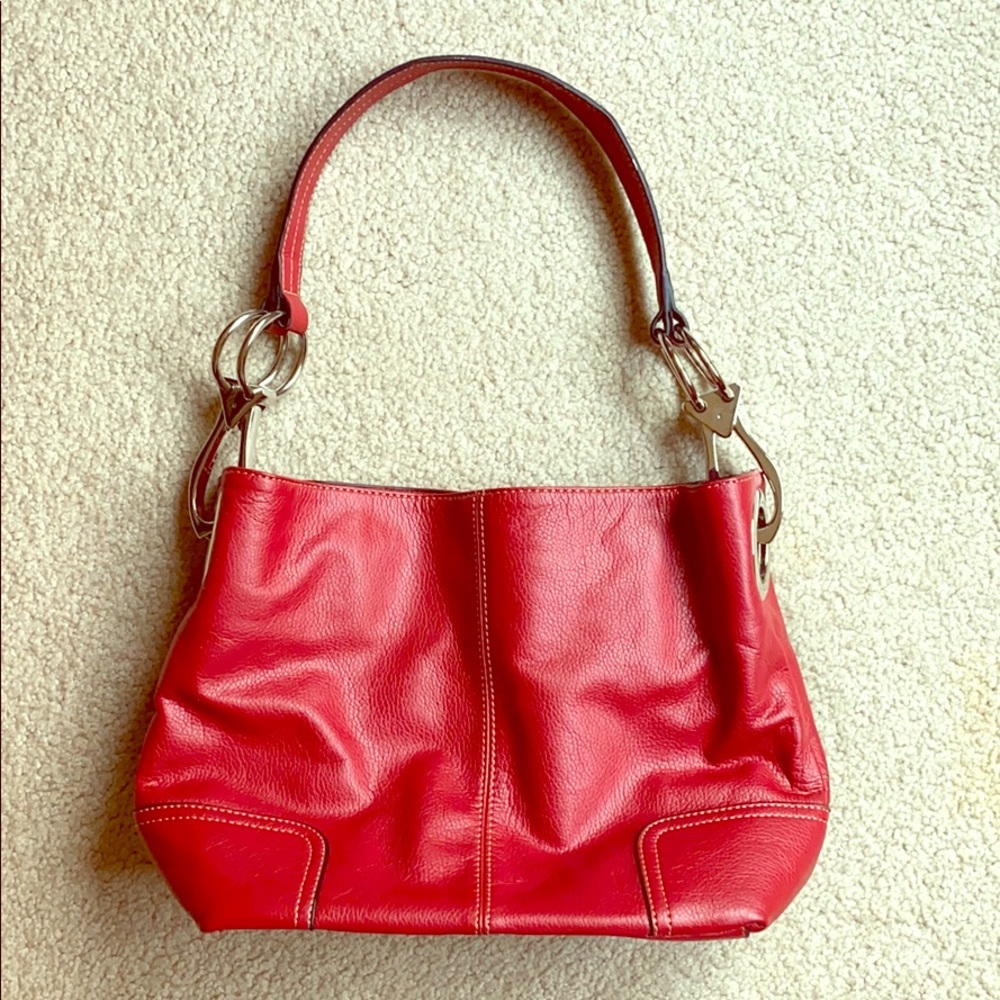 Red Leather Purse - Gem